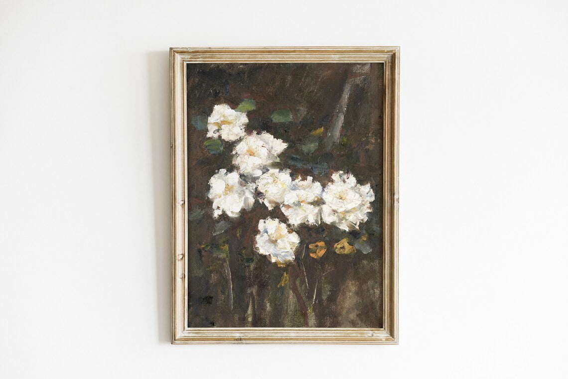 Modroom Vintage Floral Art Print | Primrose | Antique Flower | Still ...
