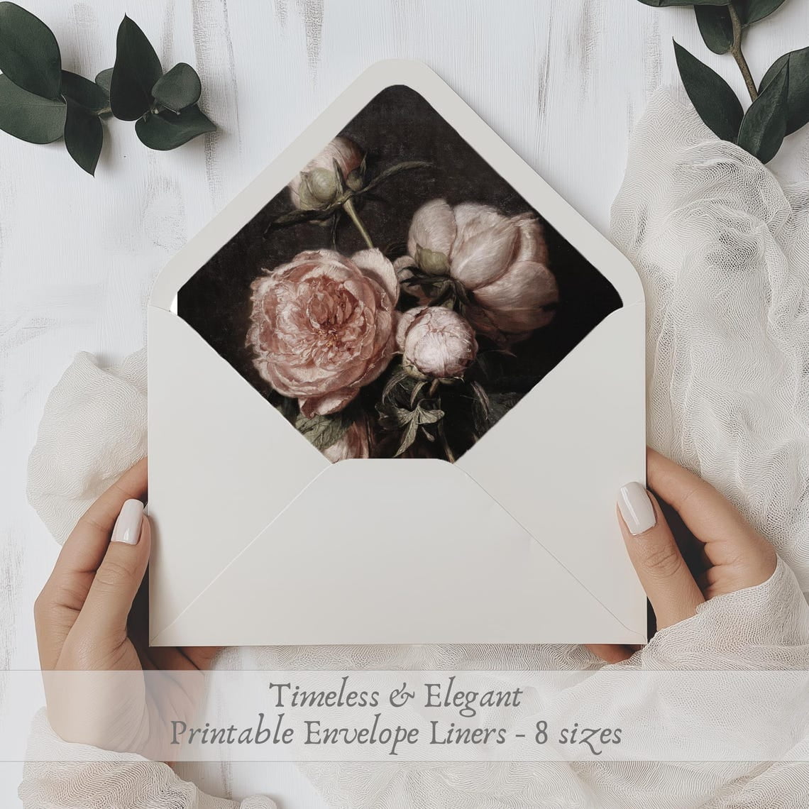 Modroom Vintage Floral Envelope Liner Wedding Stationery | Dark Moody ...