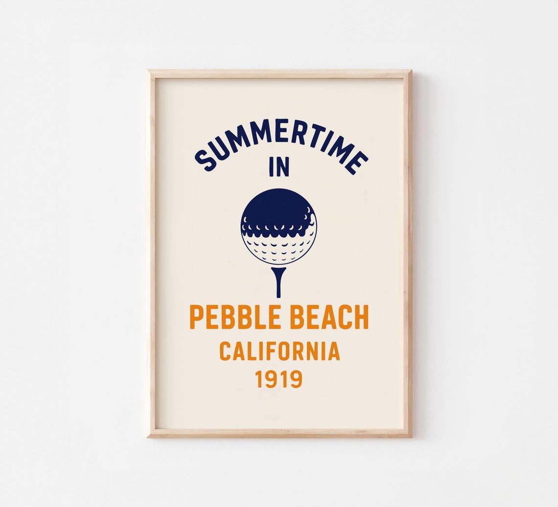 Modroom Vintage Golf Print | Summertime Golf Poster | Retro Golf Wall ...