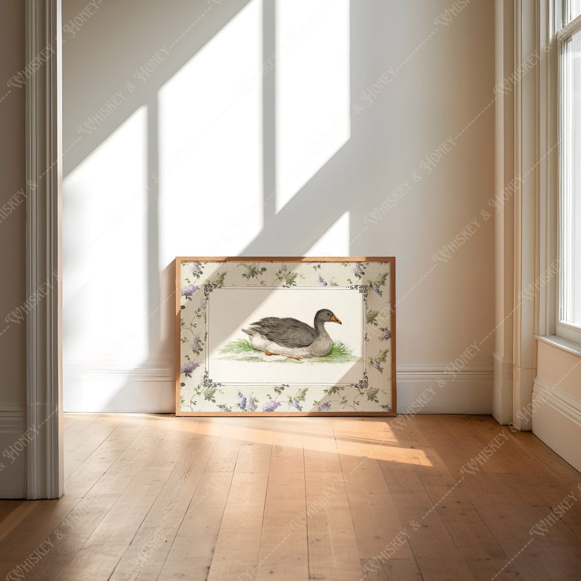 Modroom Vintage Goose Art Print | Cottage Core Wall Art | Nursery Art ...