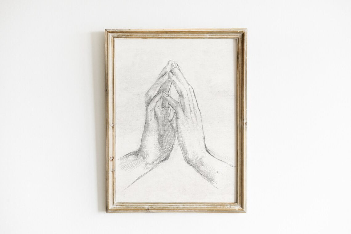 Modroom Vintage Hand Study | Sketch Drawing | Antique Fingertips ...
