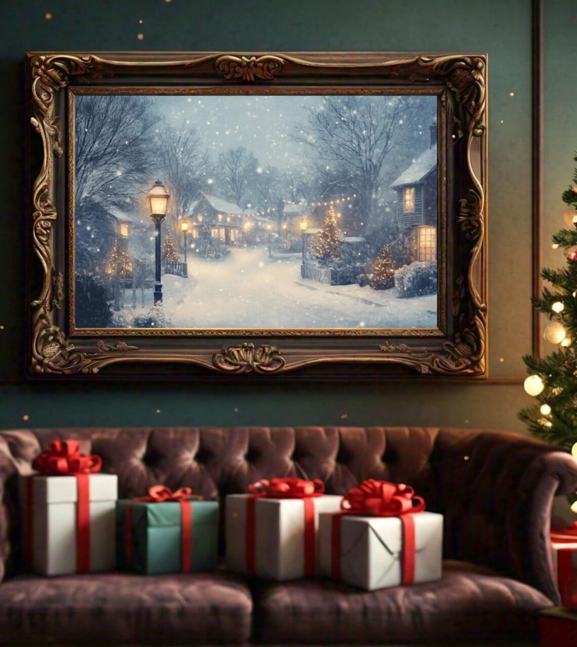 Modroom Vintage Holiday Print, Winter, Winter Wonderland Holiday ...