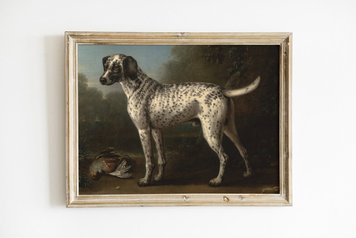 Modroom Vintage Hunting Dog Art Print | Hound Dog | Vintage Spotted ...