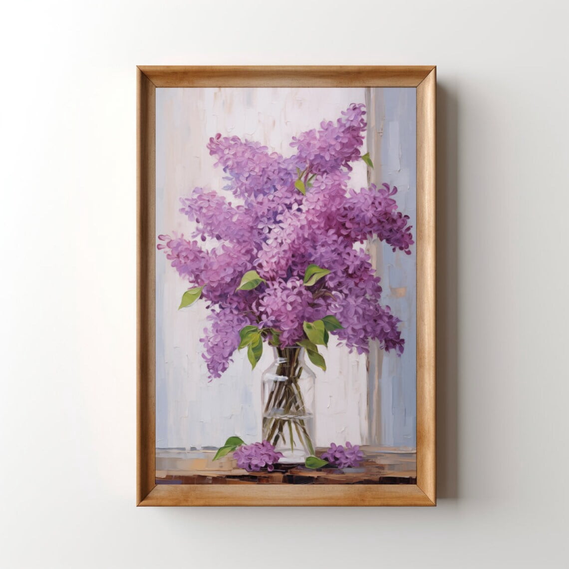 Modroom Vintage Lilac Lilac Still Life Wall Art, Purple Floral Still ...