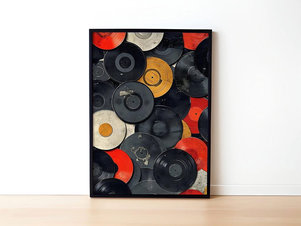Modroom Vintage Record Eclectic, Trendy Art Prints, Retro Wall Art ...