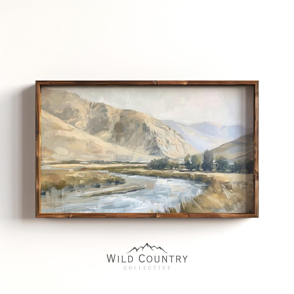 Modroom Vintage Rushing River Poster Print Western Montana Landscape ...