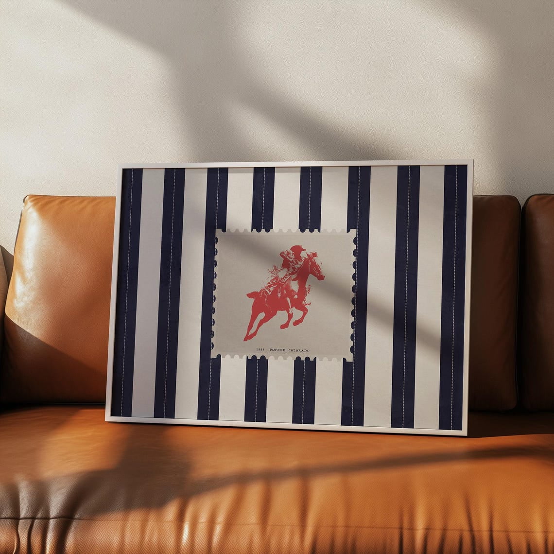 Modroom Vintage Striped Rodeo Print Western Bedroom Poster Cowboy Wall ...