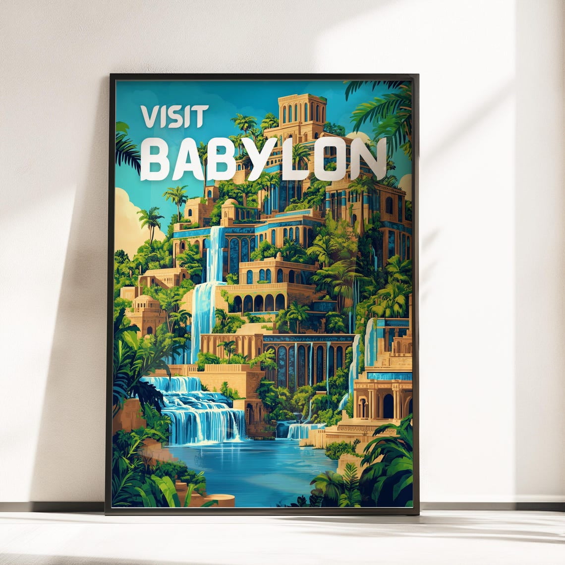 Modroom Visit Babylon Poster - Hanging Gardens Of Babylon - Babylon ...