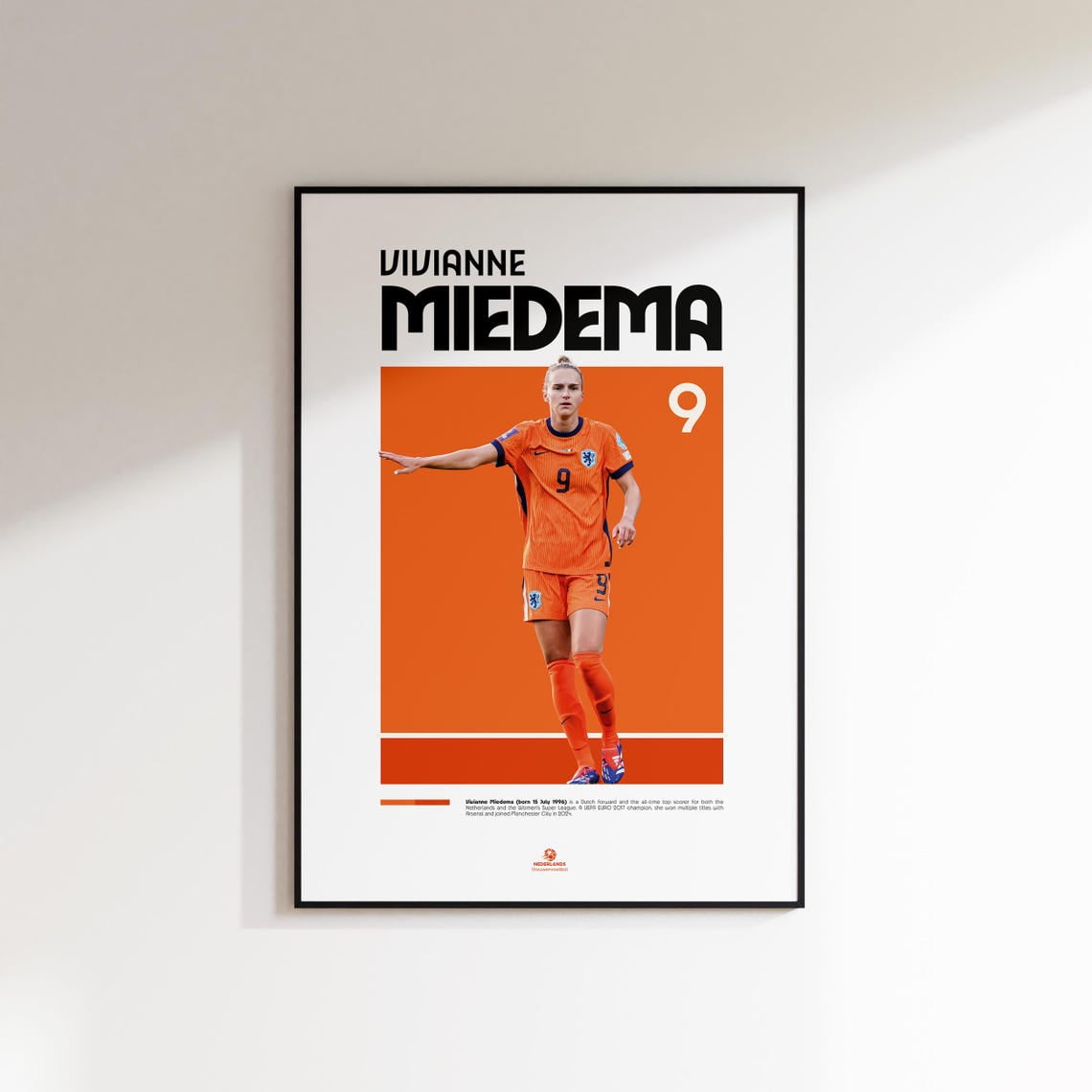 Modroom Vivianne Miedema Netherlands Women'S Football Poster Minimalist ...