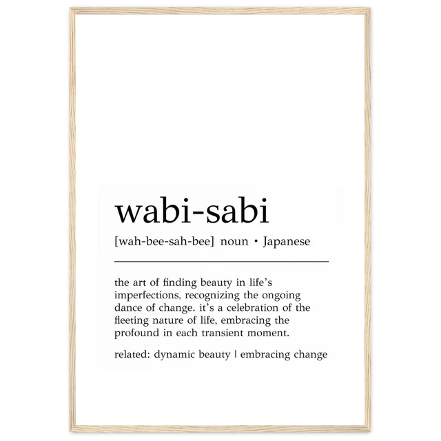 Modroom Wabi Sabi Definition Print Wabi Sabi Wall Art Japanese ...
