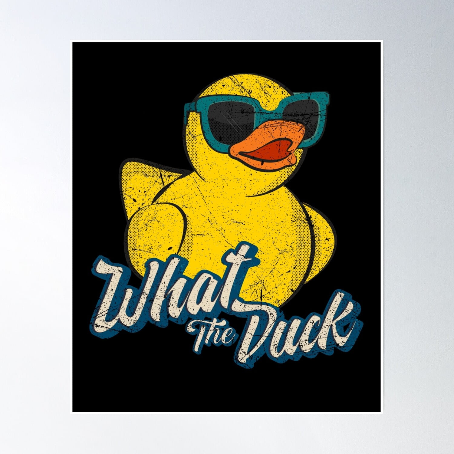 Modroom What The Duck Cute Yellow Duckling Poster Wall Art, Modern Wall ...