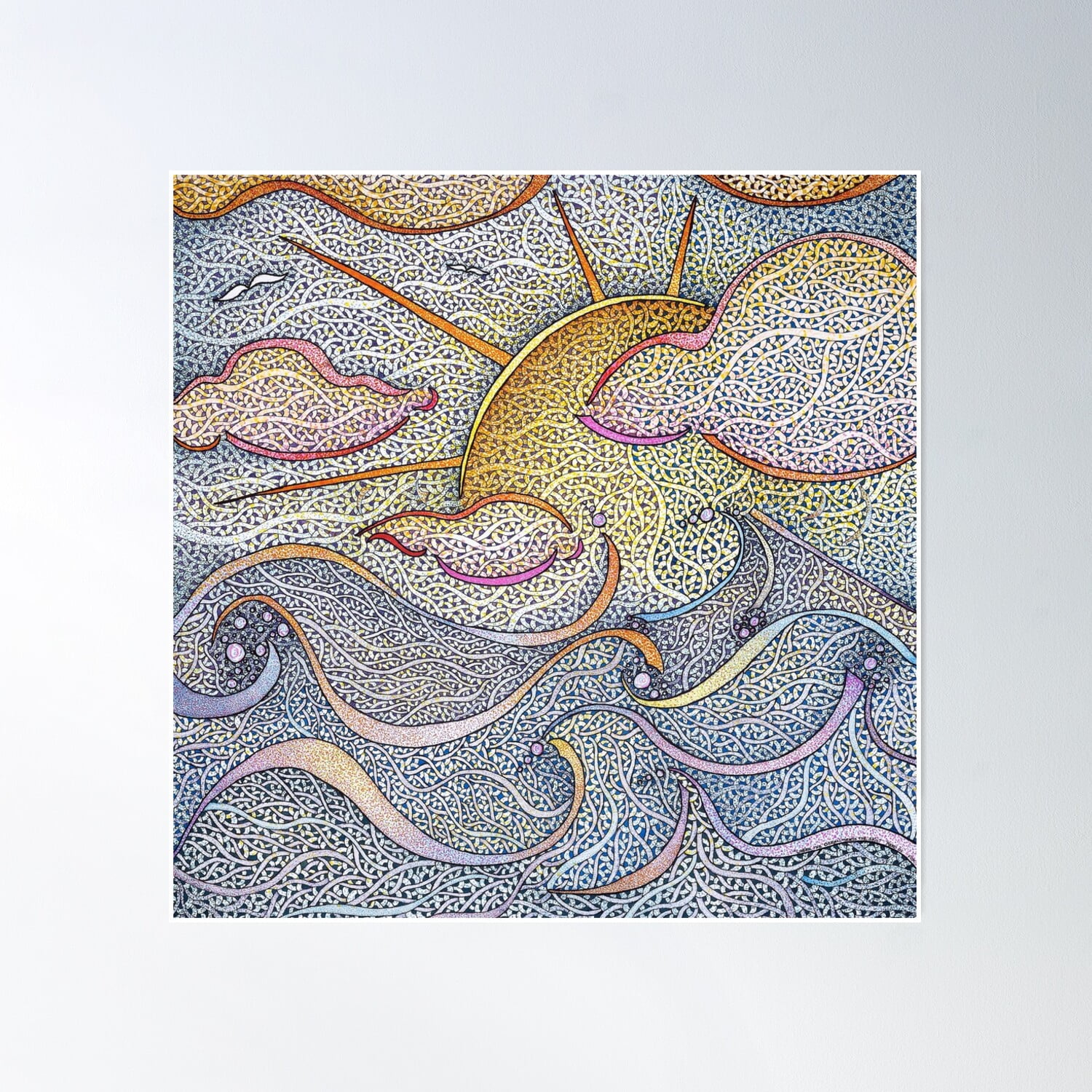 Modroom Where The Ocean Meets The Sky Poster Wall Art, Modern Wall ...