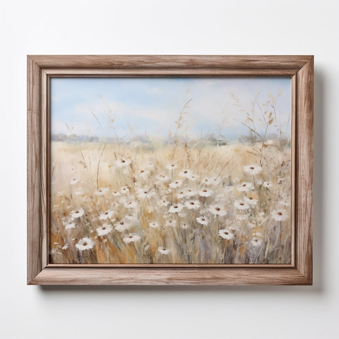 Modroom Wildflower Landscape Grass Field Wall Art, Prairie Print ...