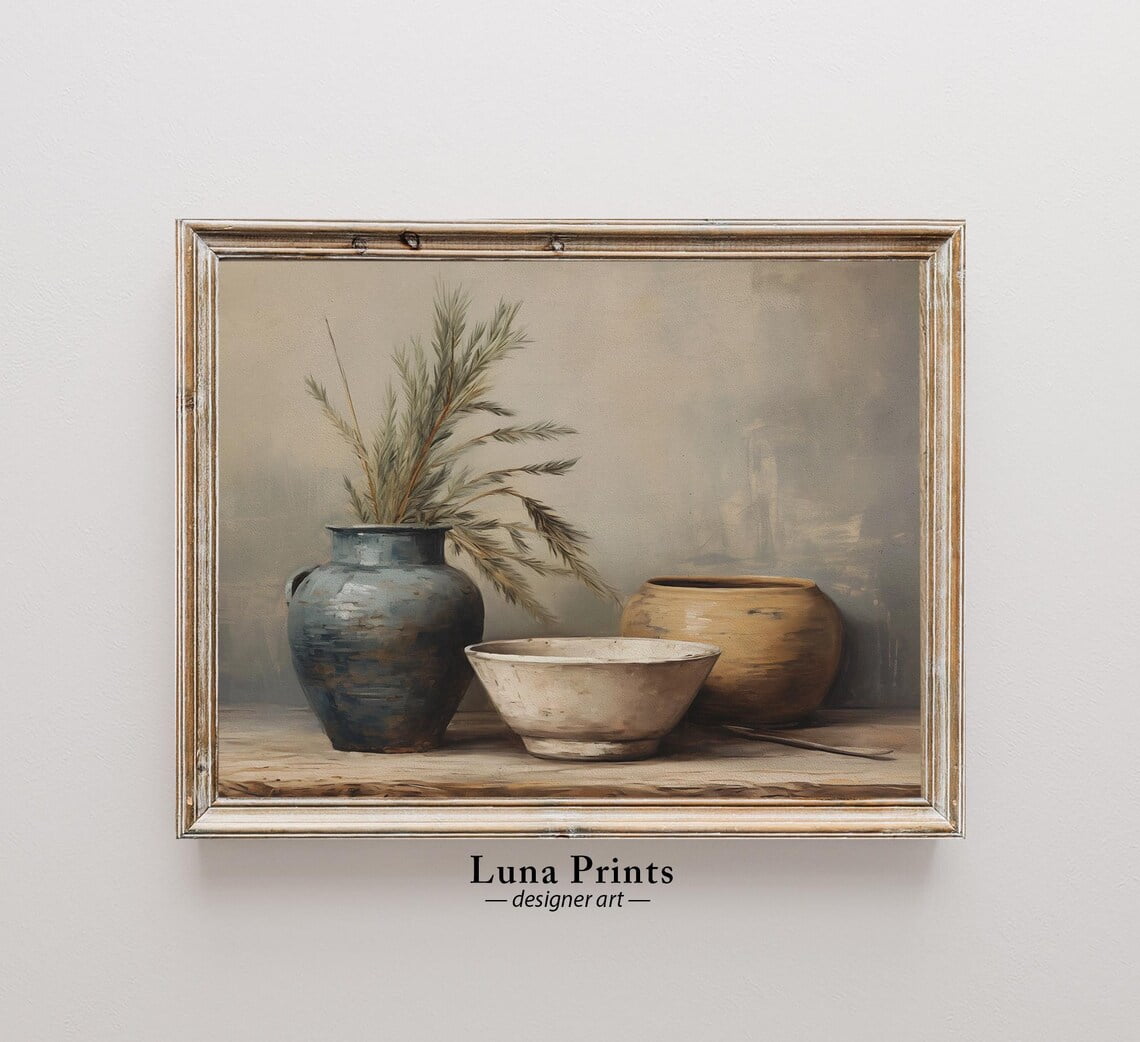 Modroom Winter Vintage Still Life Neutral Seasonal Wall Art, 12x18 ...