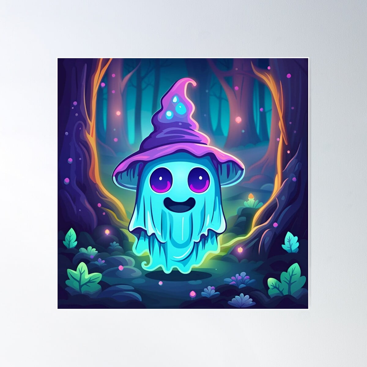 Modroom Wizard Ghost (Ghost Series) Poster, Modern Decor, 30x30 ...