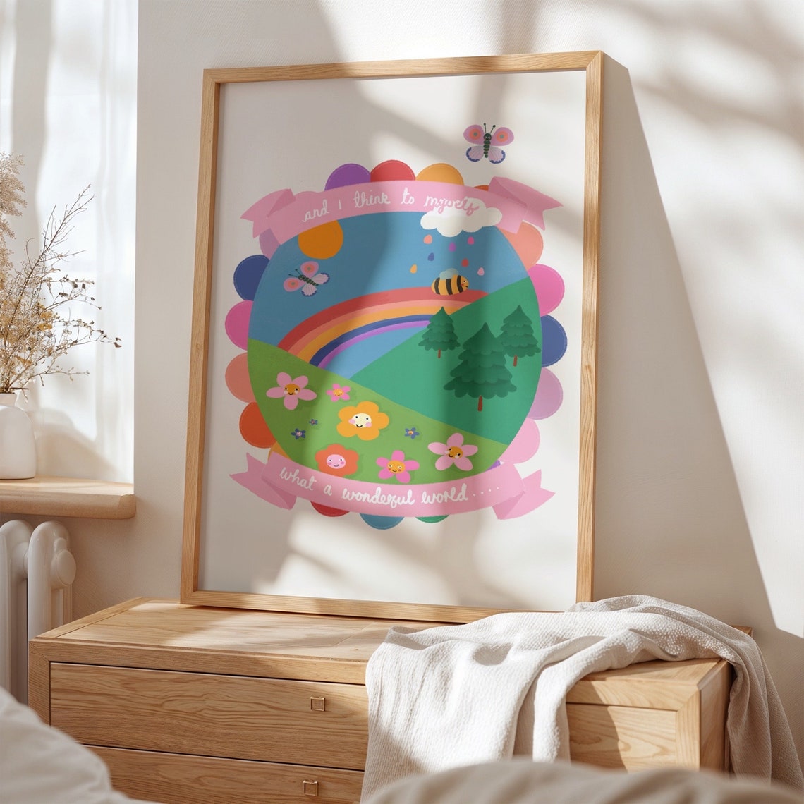 Modroom Wonderful World Poster Planet Earth Eco Nursery Wall Art ...