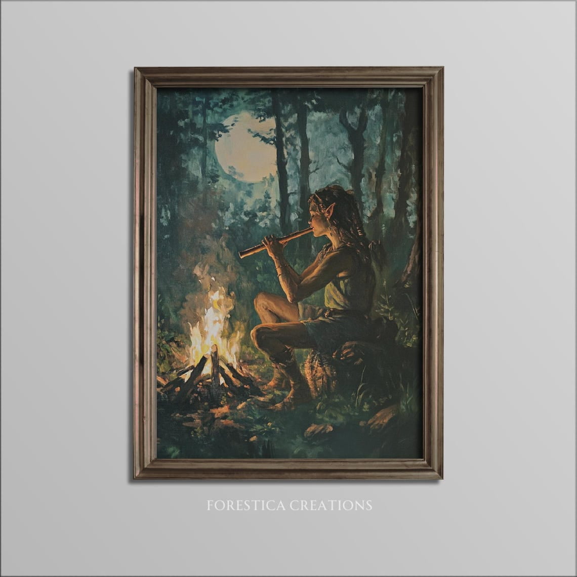 Modroom Wood Elf Flute Poster Dark Fantasy Fairytale Gothic DND Wall ...