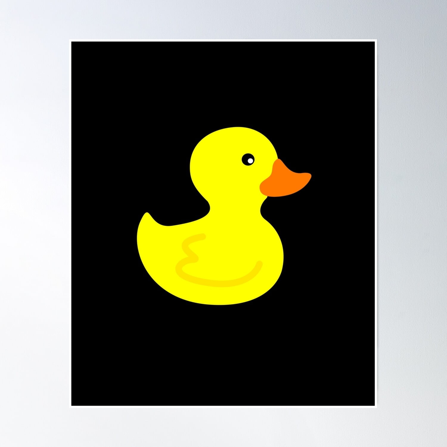 Modroom Yellow Duck Cute Rubber Duckling Poster Wall Art, Modern Wall ...