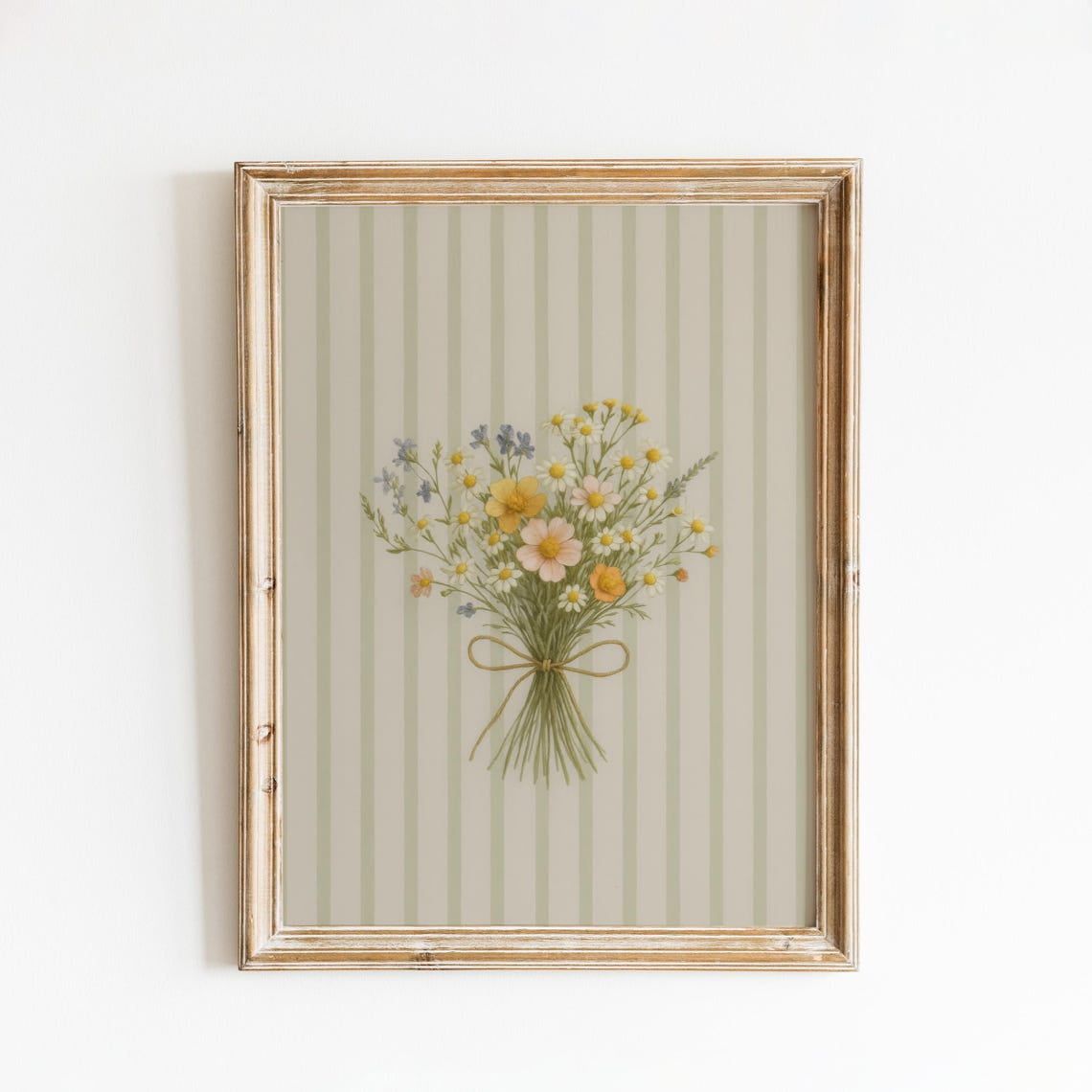 Modroom Yellow Wildflower Bouquet Poster - Cottagecore Botanical Poster ...