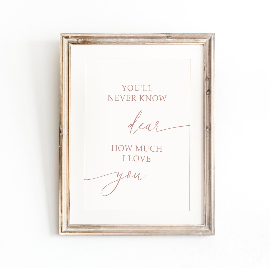 Modroom You’ll Never Know Dear How Much I Love You Poster – Sentimental ...