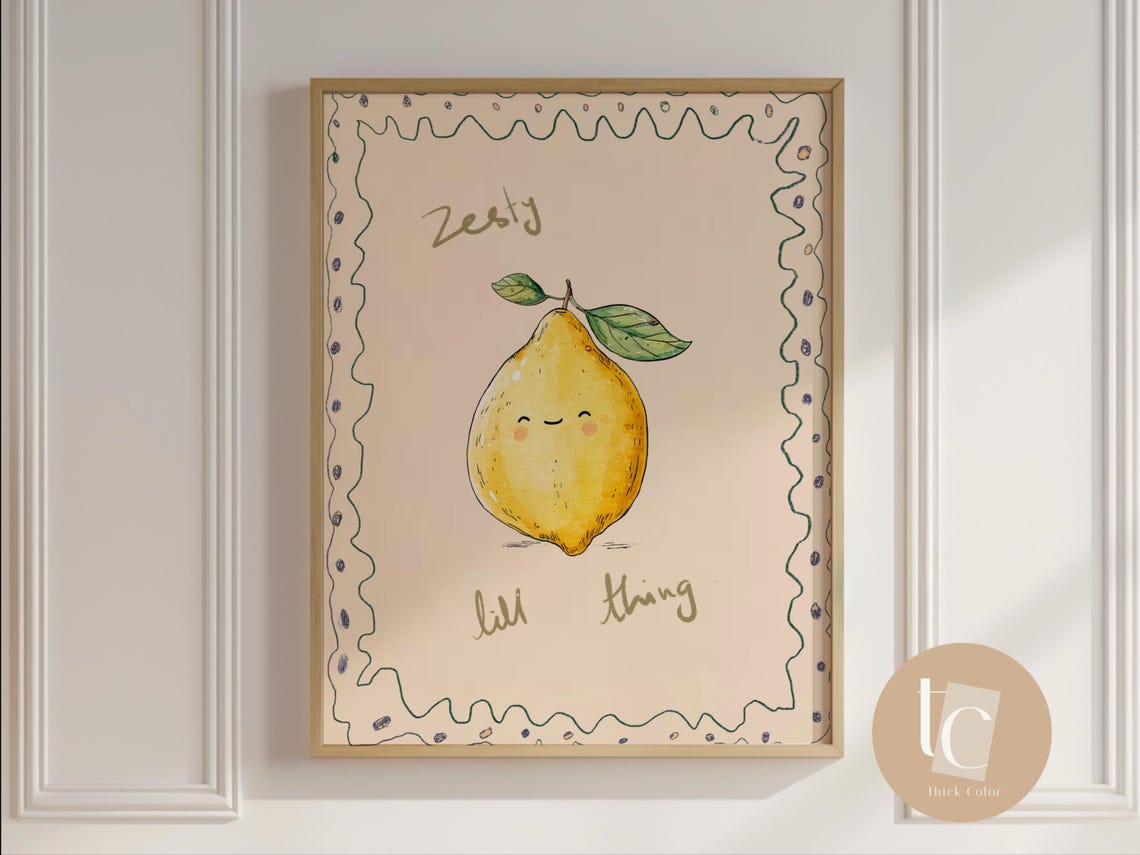 Modroom Zesty Little Thing Fruit Nursery Quote Print, Kids Room ...