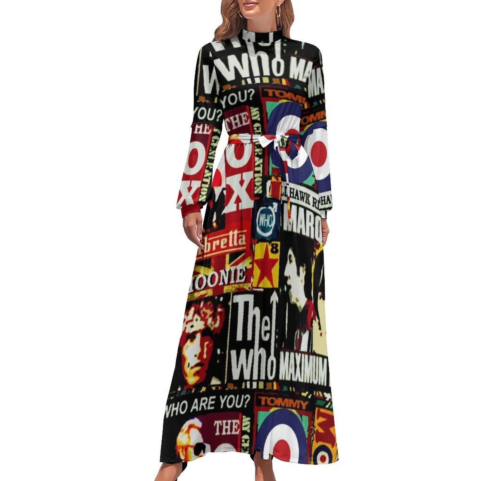 Modrophenia Mod Music Sixties Collage Long Dress Long dress woman dress ...
