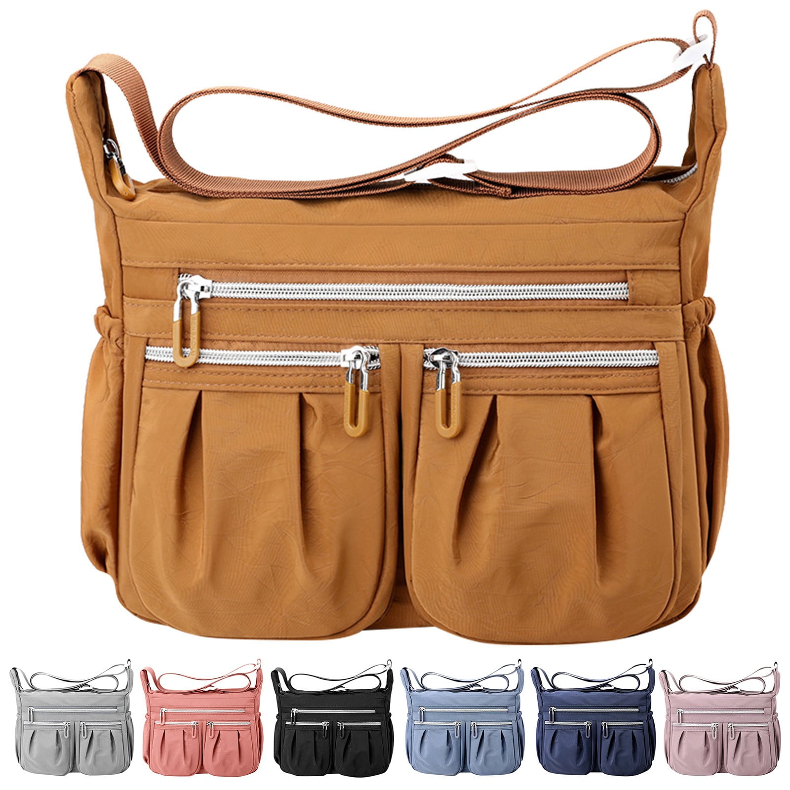 Modstep Crossbody Bags for Women Multiple Zip Pockets Lightweight Nylon ...