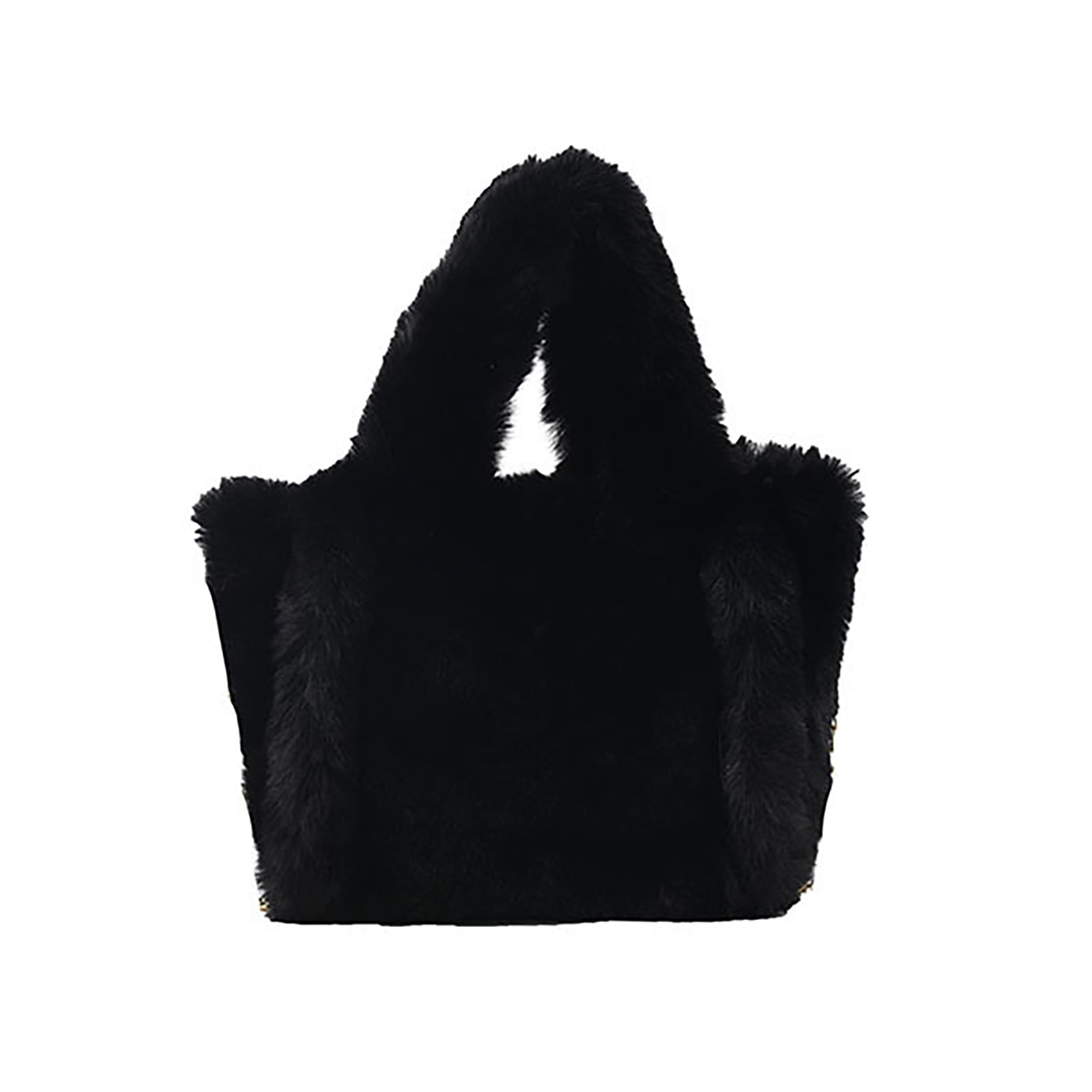 Modstep Furry Tote Bag for Women Winter Small Plush Shoulder Purses ...