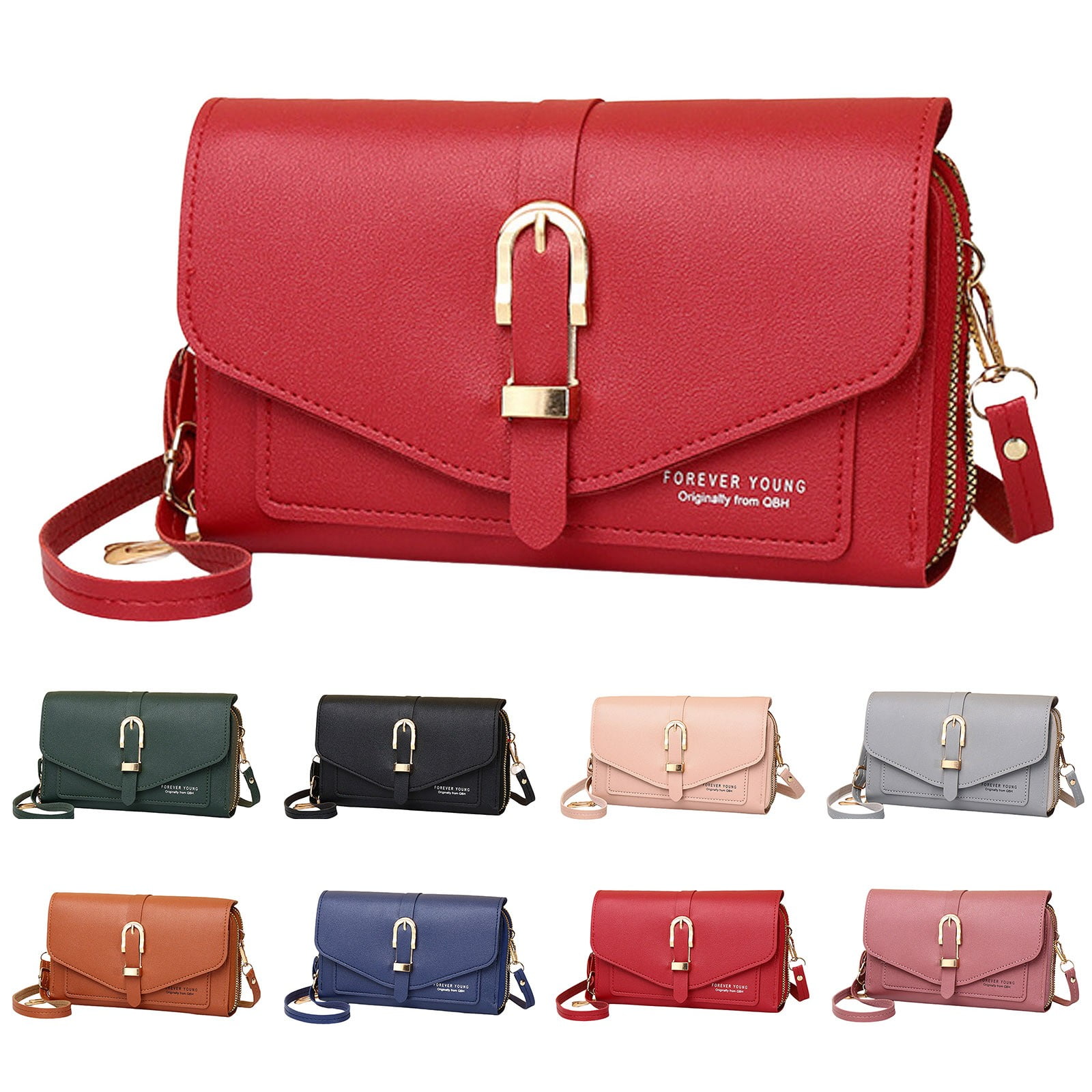 Modstep Mini Crossbody Purse for Women Multiple Zipper Compartments ...