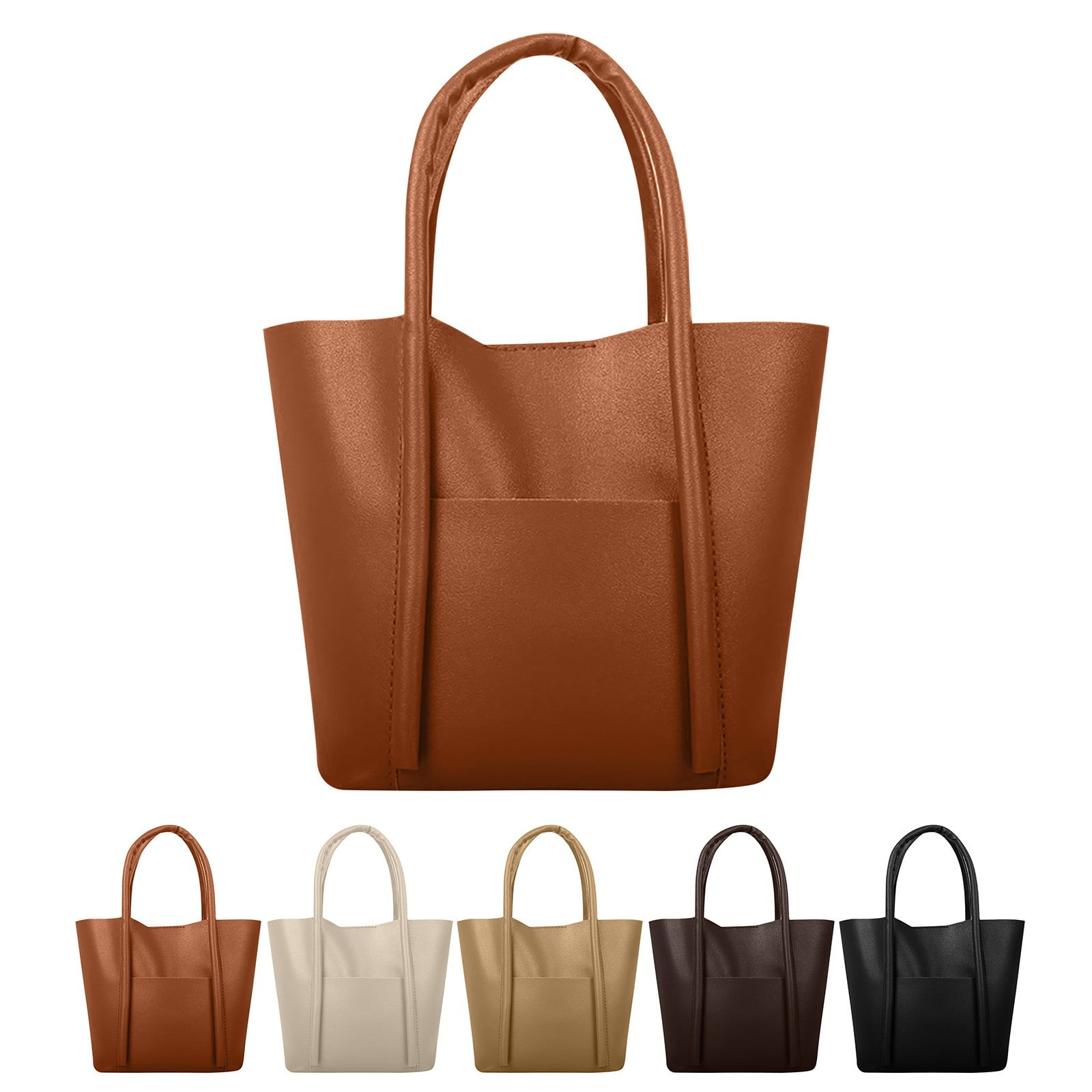 Modstep Soft Leather Tote Purse for Women with External Pockets College ...