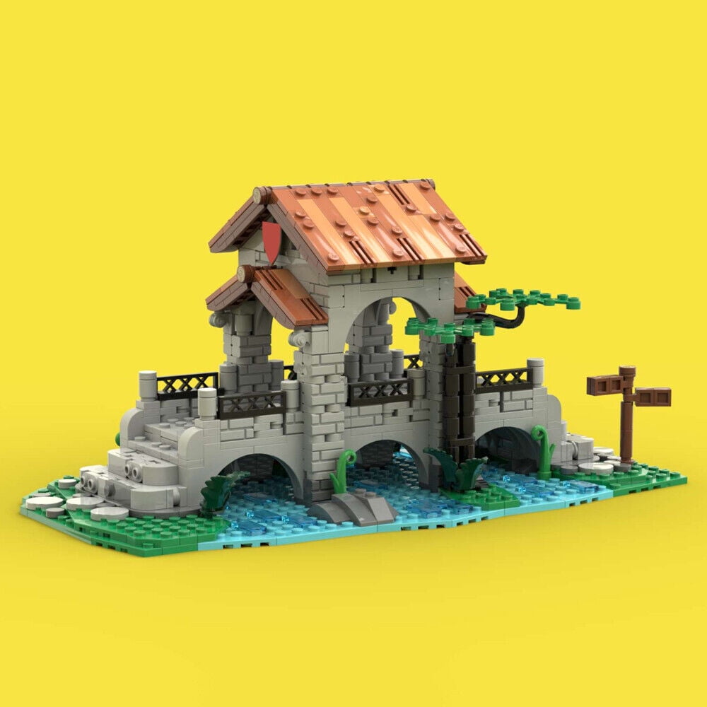 Modubrix Mocs Buildings Blocks Toy Sets Lion Knights' Bridge Expansion ...