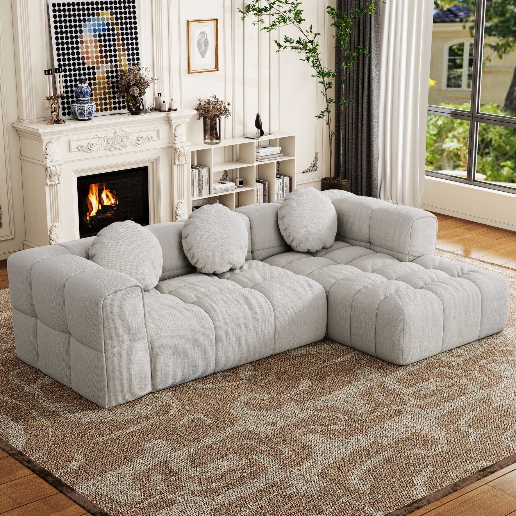 Modular 103" L - shaped Sofa | Free - combinable for Primary Living ...