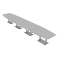Modular 22 Ft Boardroom Table Boat Shaped Metal Bases Power And Data ...