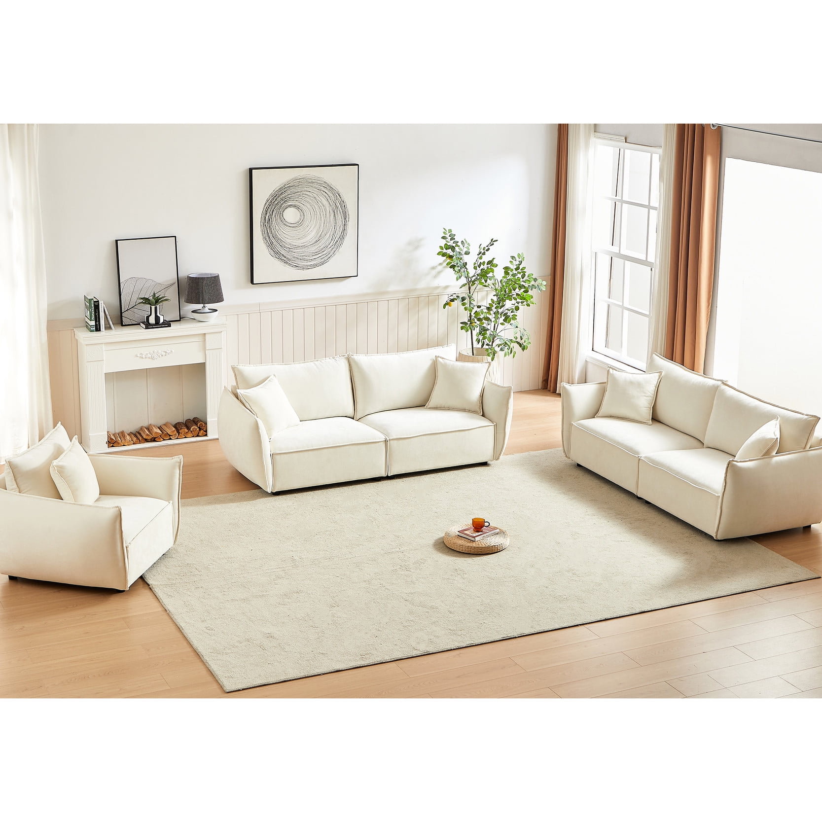 Modular 7-Seater Sofa with Soft Foam Filler / Comfort for All-Day Use ...