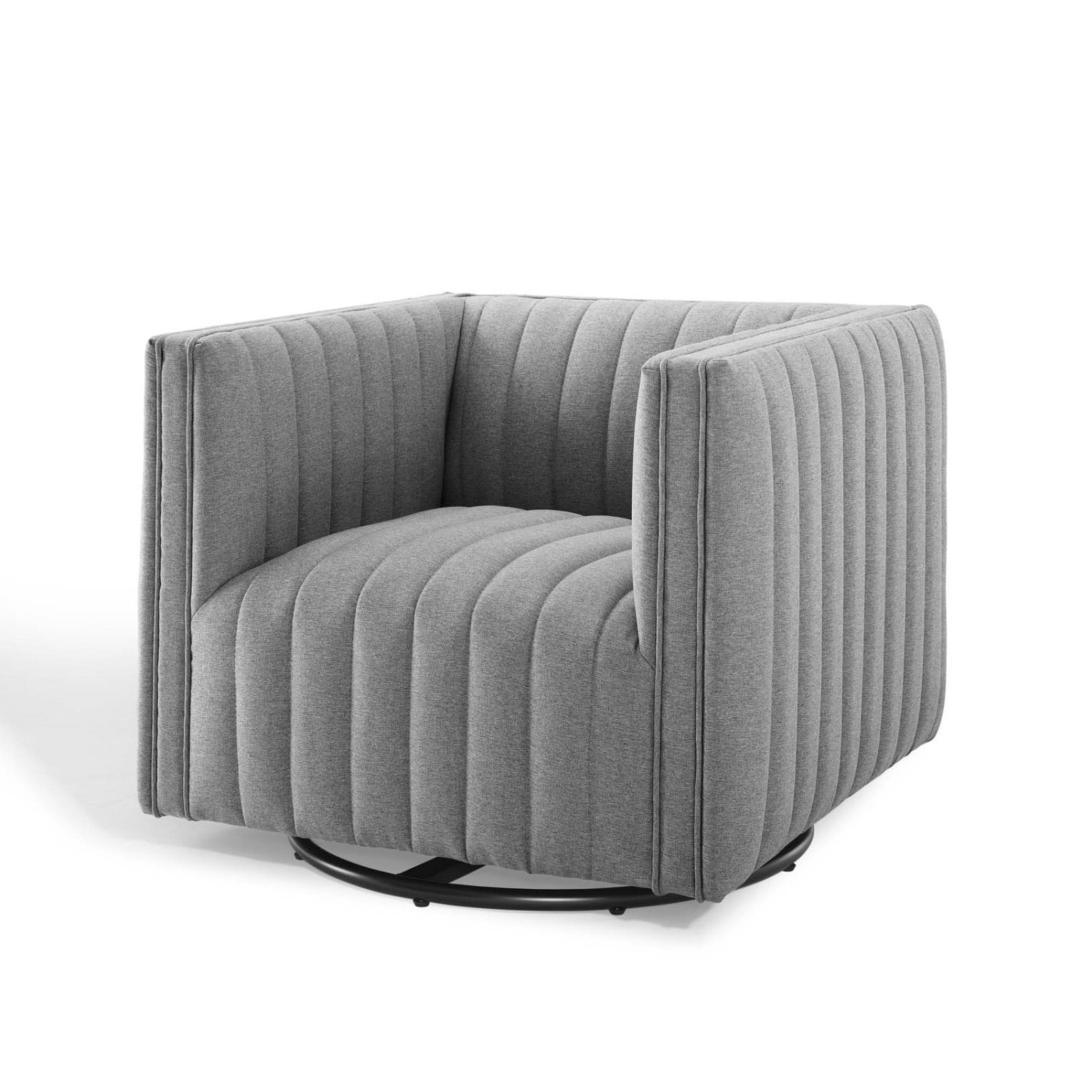 Modular Armchair Accent Chair, Light Grey Gray, Fabric, Living Kitchen ...