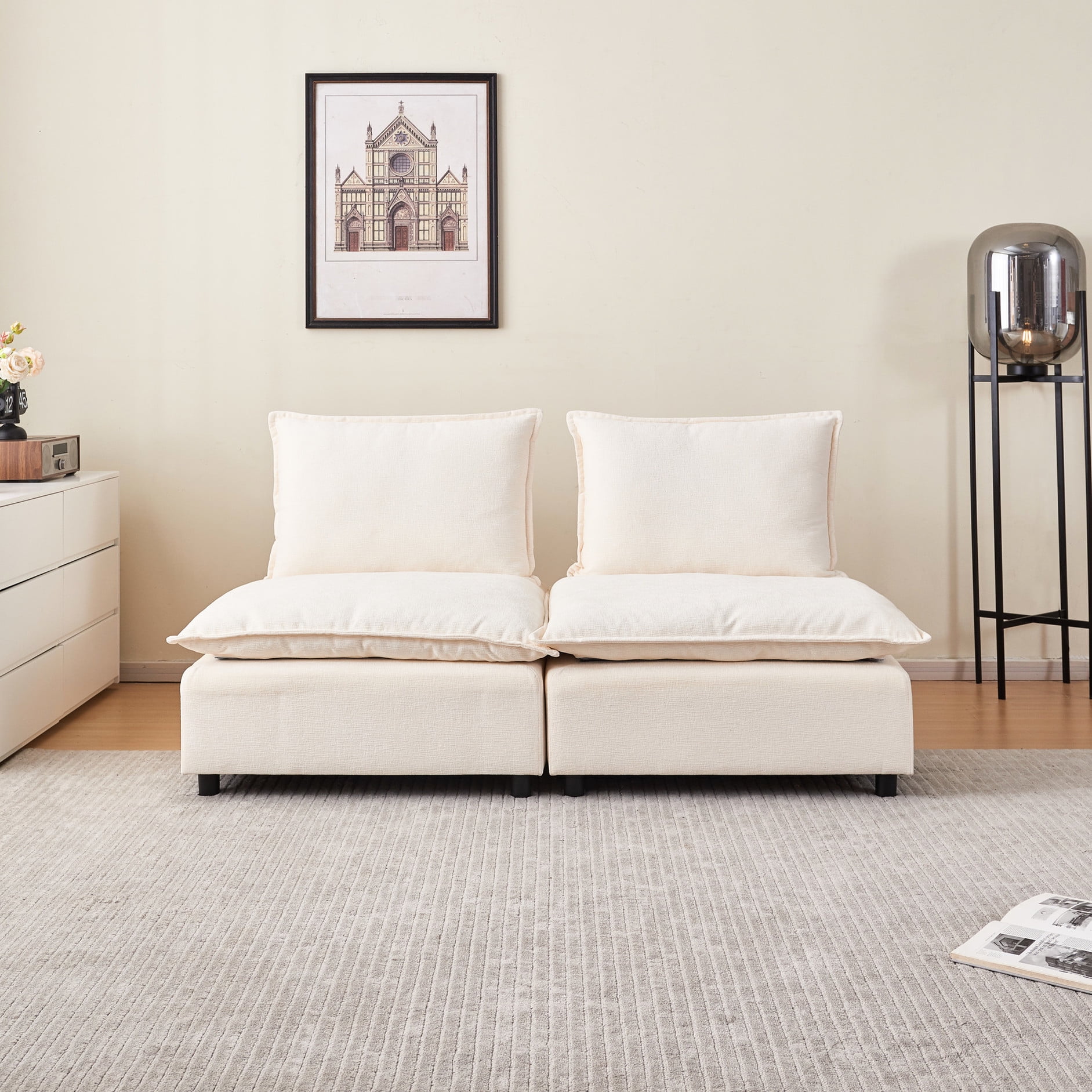 Modular Armless Sofa+Vacuum-Packed Cushions”-“Transportation/Setup ...