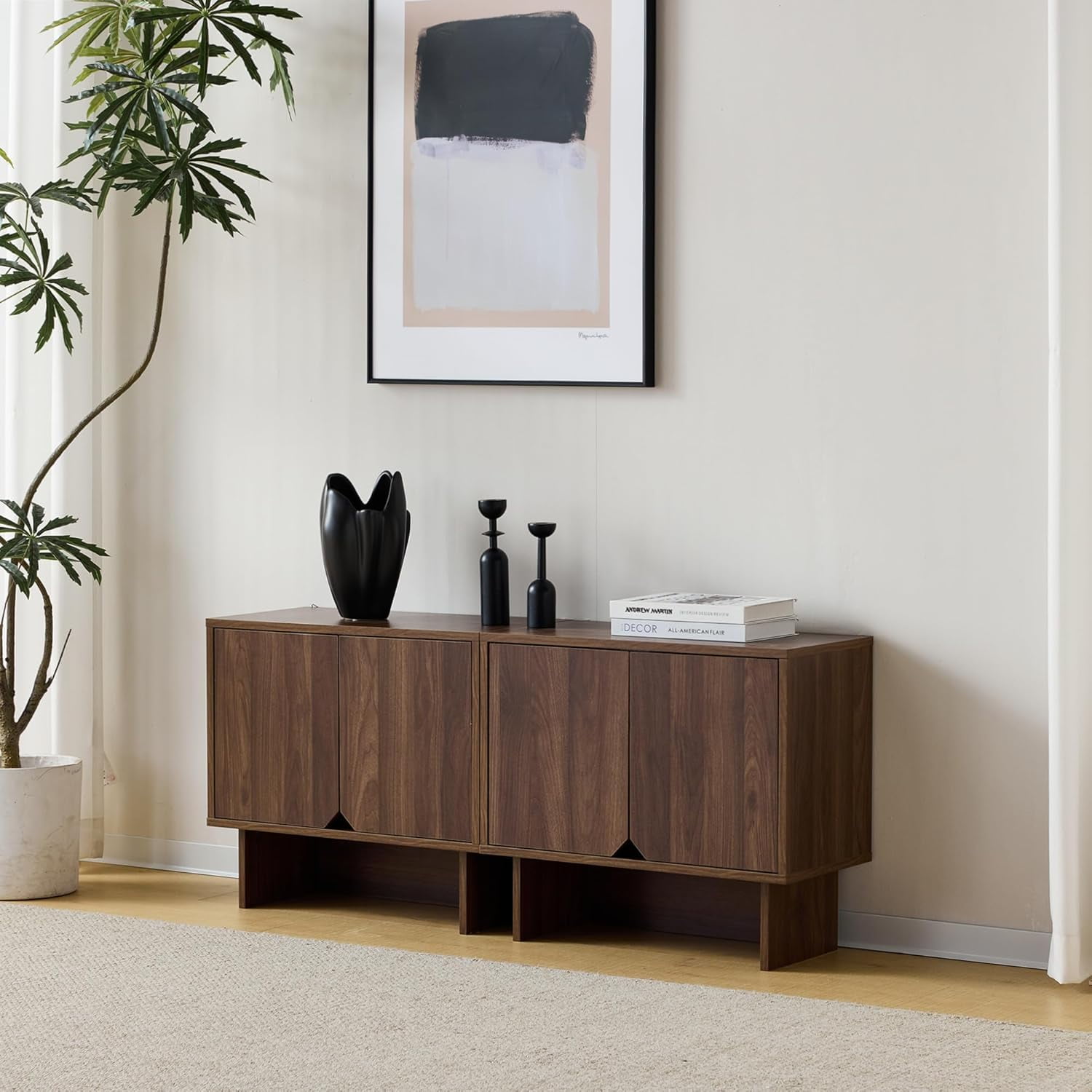 Modular Buffet Cabinet with Storage, Sideboard Credenza with Adjustable ...