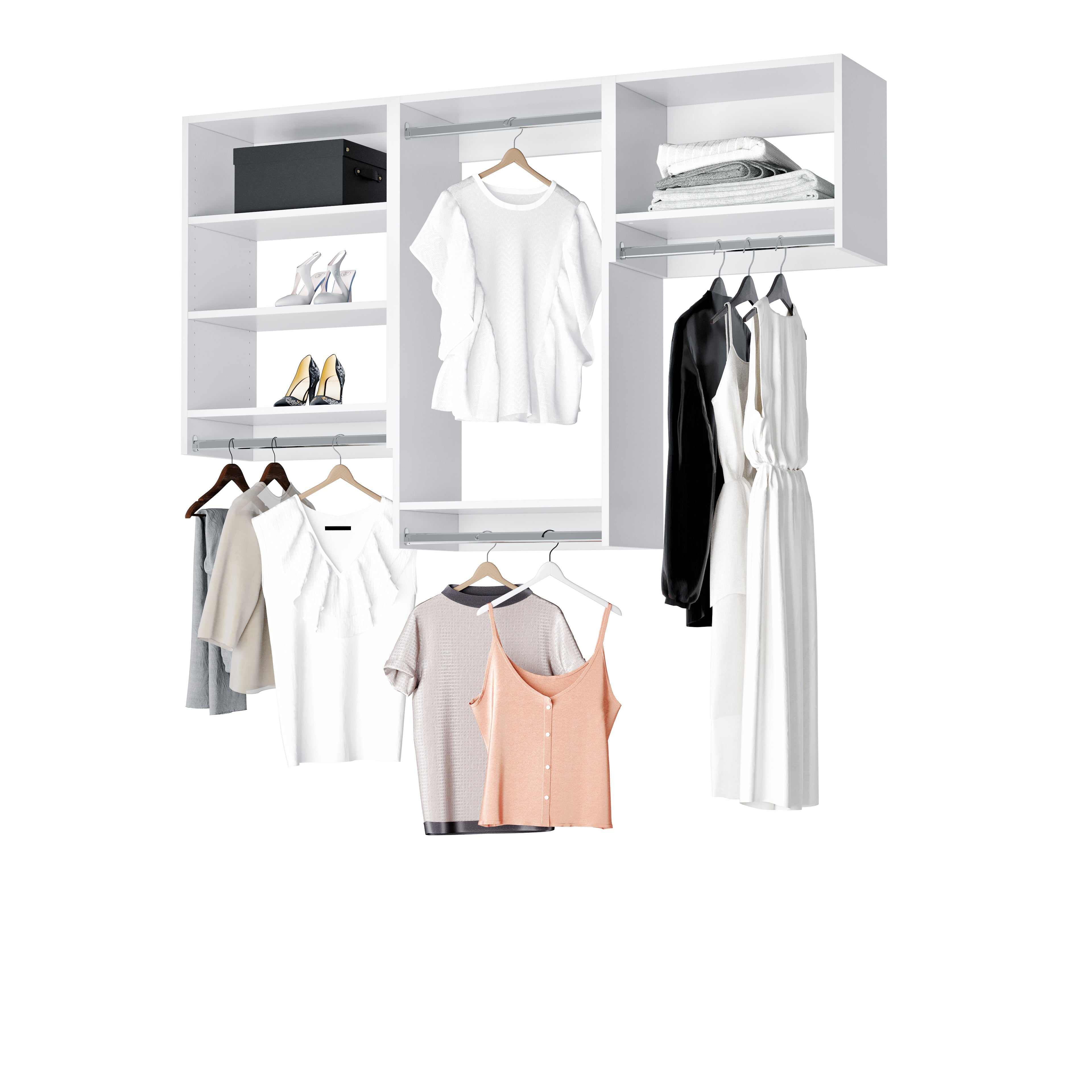 Modular Closet System- Hanging Closet Organizer - A Wardrobe Closet ...