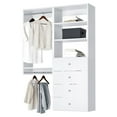 Modular Closet System - Bedroom Organizer with Drawers & Hanging Space ...