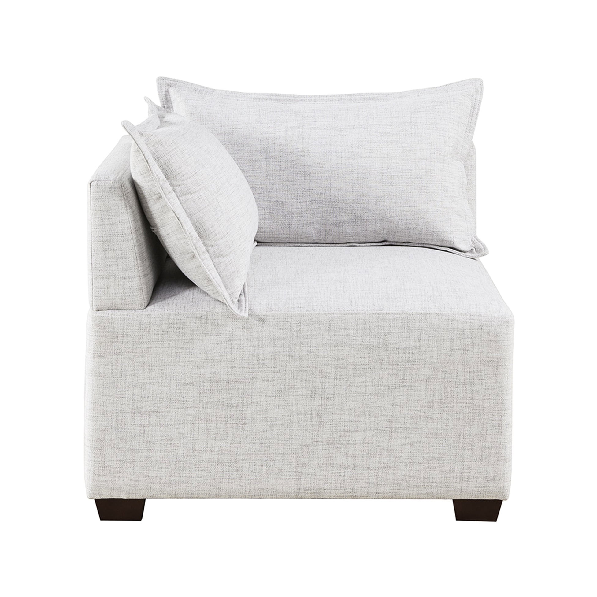 Modular Corner Chair In , Customizable Configurations, Dark Feet, 34"w ...