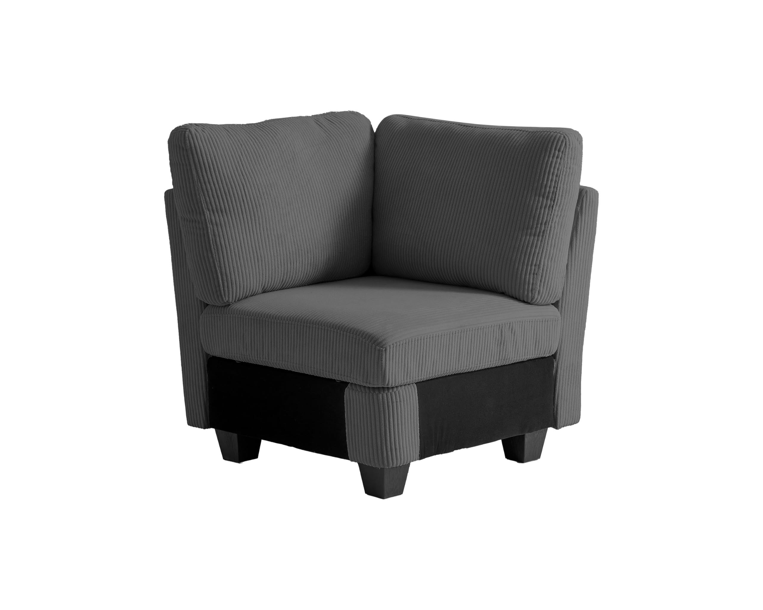 Modular Couch Middle Section, Customizable Corduroy Chaise Lounge with ...