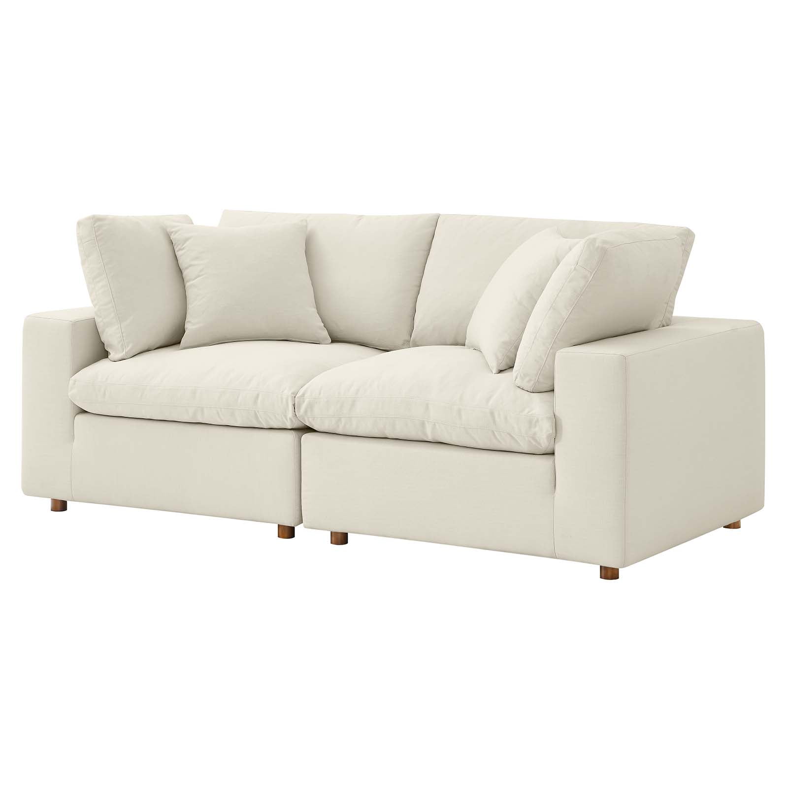 Modular Deep Sofa, Beige, Fabric, Modern Contemporary, Living Lounge ...