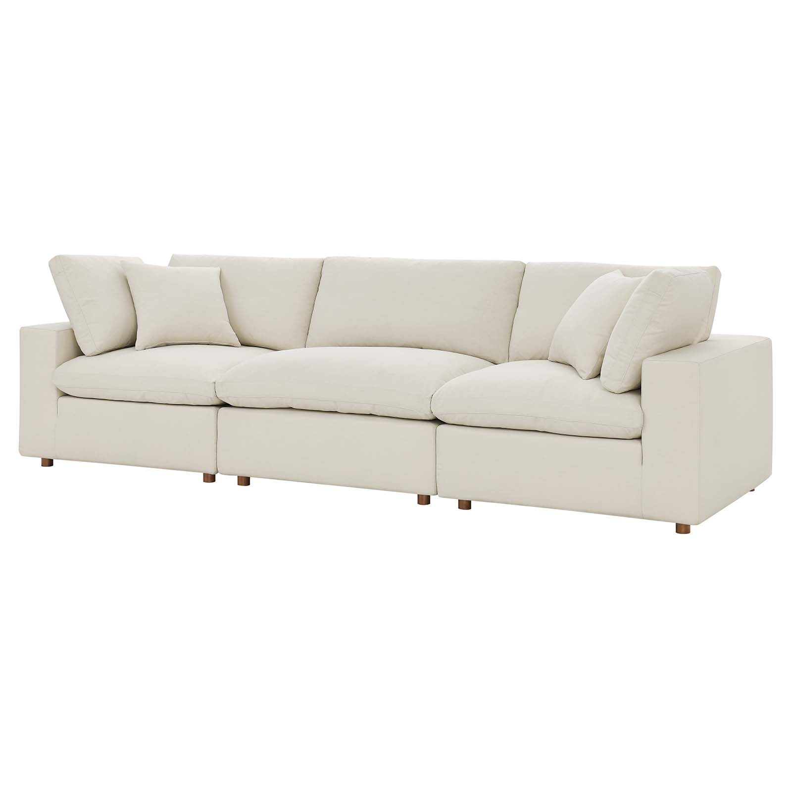 Modular Deep Sofa, Beige, Fabric, Modern Contemporary, Living Lounge ...