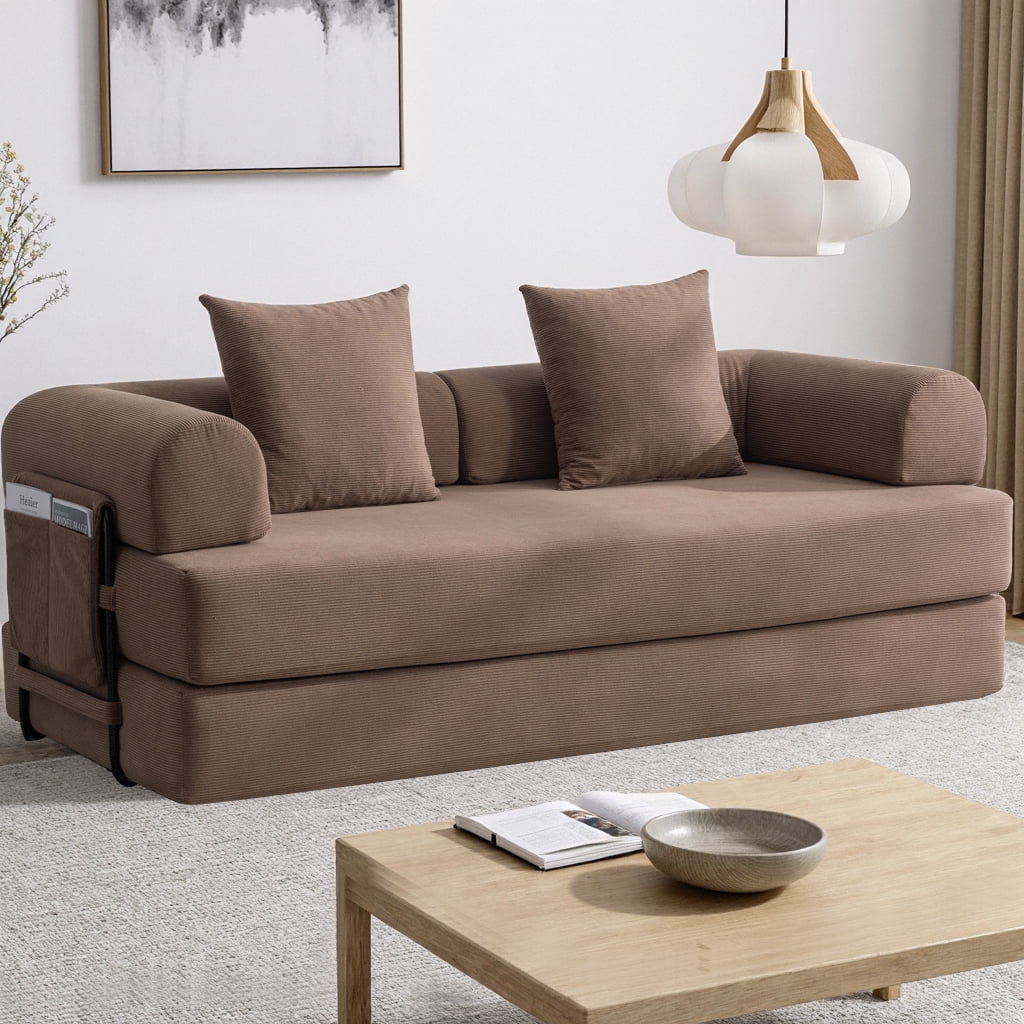 Modular Foldable Compressed Sofa with Metal Frame, 2-Seater Couch ...