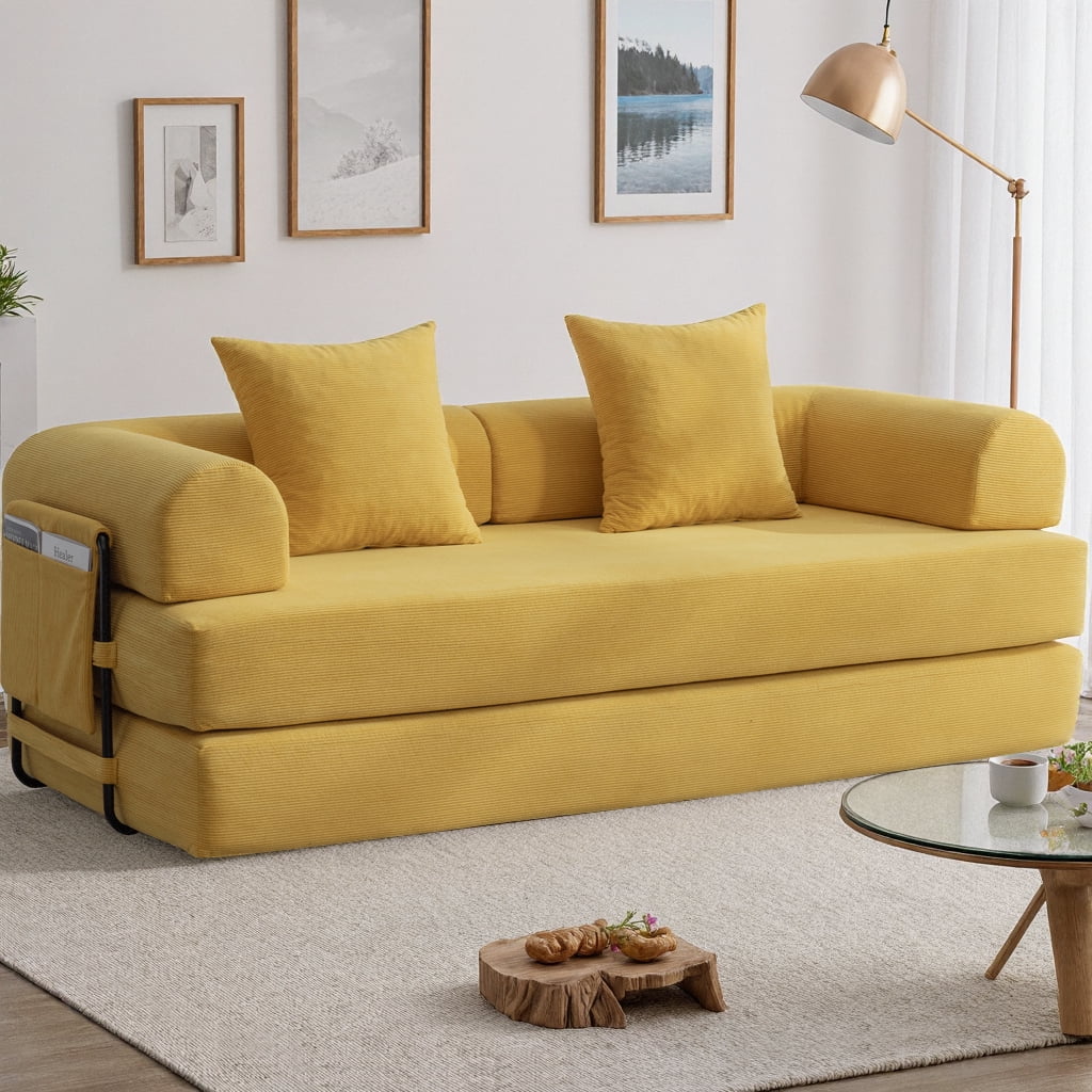 Modular Foldable Compressed Sofa with Metal Frame, 2-Seater Couch ...