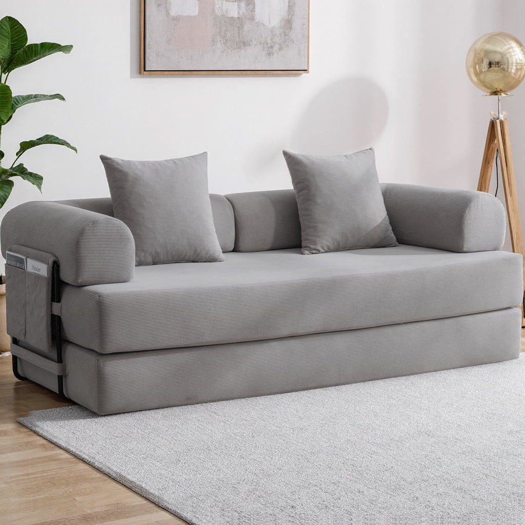 Modular Foldable Compressed Sofa with Metal Frame, 2-Seater Couch ...