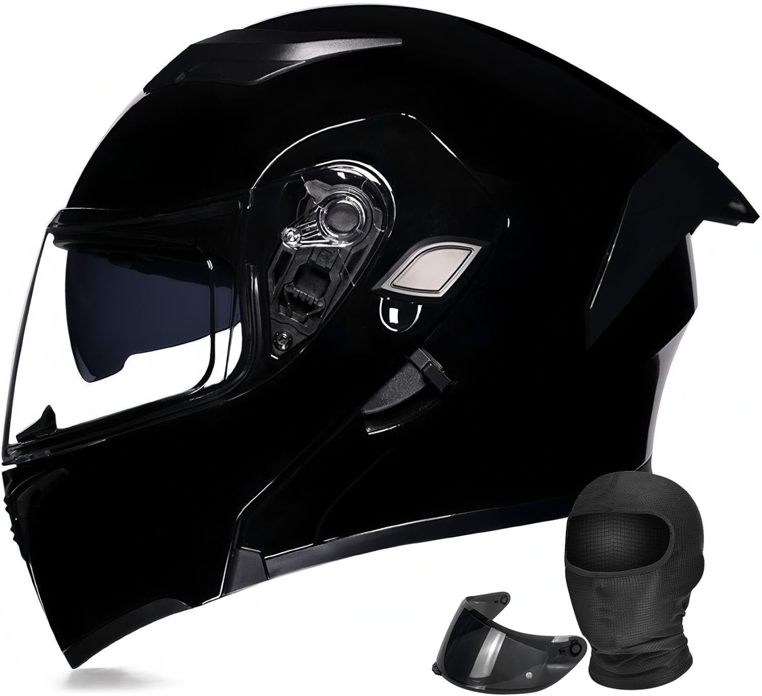 Modular Full Face Motorcycle Generic DOT Approved with Dual Visor Sun ...
