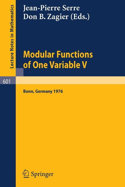 Modular Functions Of One Variable - Walmart.com