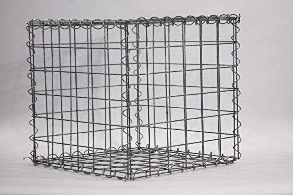 Modular Gabion Fence Panel, 3 x 3 Mesh, 5mm Wire, Galvanized Steel ...