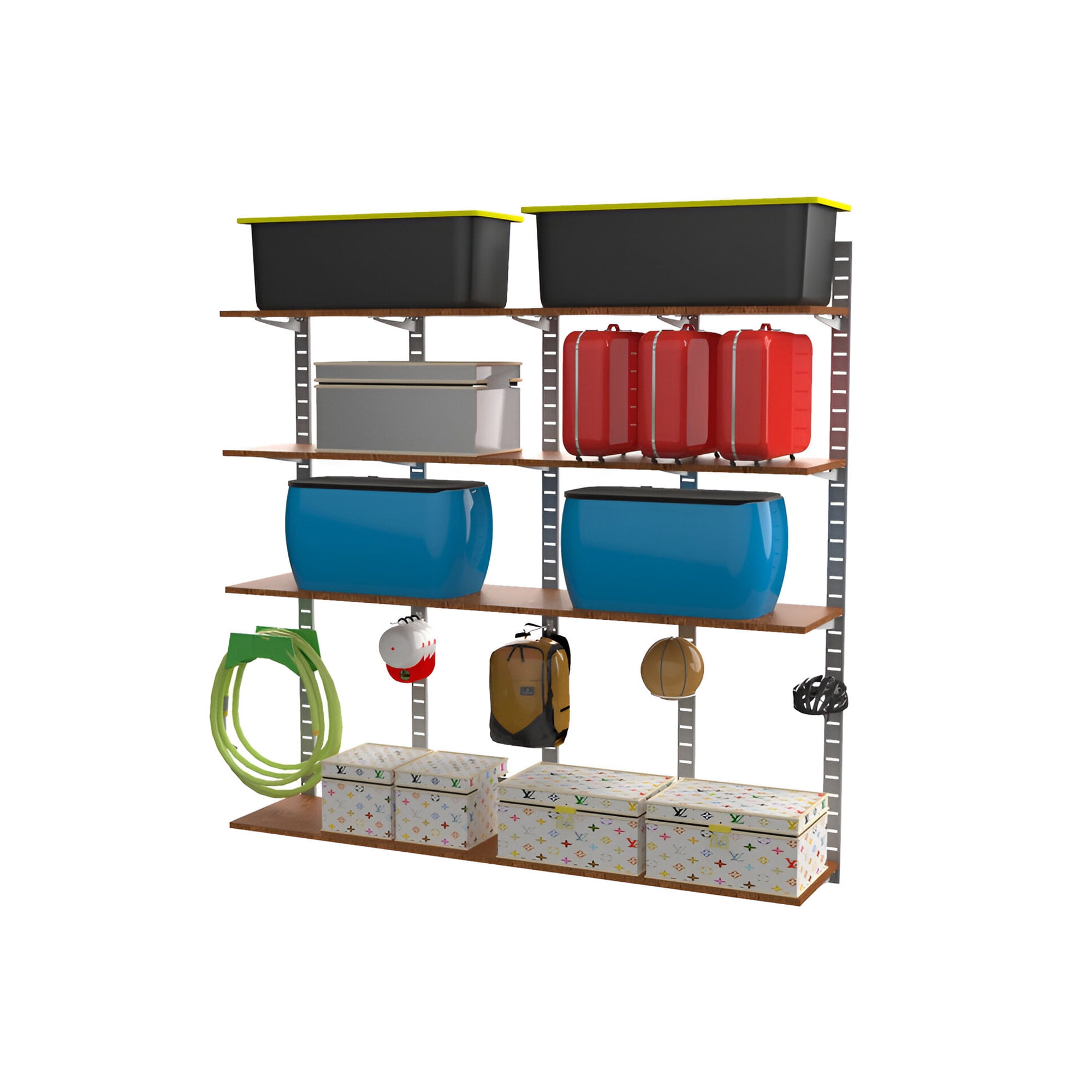 Modular Garage / Laundry Room / Pantry Shelving System 91" High with 8 ...